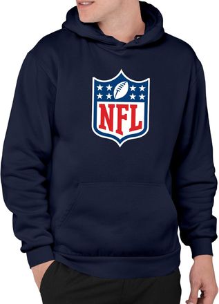 Junk Food Clothing x NFL - Shield Full Color - Unisex Adult Hoodie for Men and Women - Navy - Size Large
