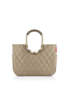 Reisenthel Einkaufstasche Loopshopper L frame rhombus olive, 46x34.5x25 cm, gro&szlig;es Hauptfach, Freizeit, Koffer & Taschen, Einkaufstaschen