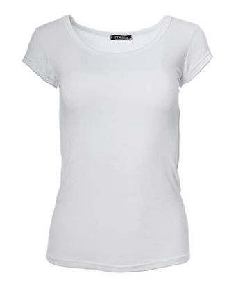 Easy Young Fashion T-shirt Romina pour femme, Blanc., M