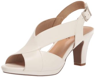 Easy Street Damen Christy Sandale mit Absatz, Weiss/opulenter Garten, 44 EU