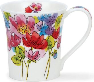 Dunoon Fine Bone China 0,2 Liter Jura Becher Inky Florals (Rosa)