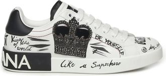 Dolce & Gabbana Homme, Chaussures, Blanc, Taille: 44 EU Portofino Baskets