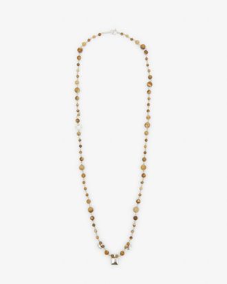 Isabel Marant Lange Halskette Jack - Herren - Natural And Silver - Isabel Marant