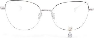 Yvmin Crystal-embellished Cat-eye Glasses