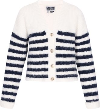 Dreimaster Dreimaster Strickjacke Frauen Cremewei&szlig;, Marineblau