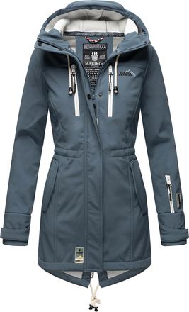 Marikoo lange Damen Steppjacke Abendsternchen mit abnehmbarer Kapuze