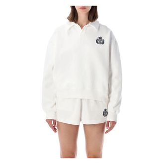 Sporty & Rich New York Polo Sweatshirt - - Tops - Damen - Wei&szlig; - S