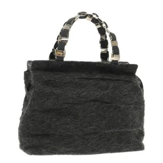 Ferragamo Pre-owned Wolle handtaschen - - Pre-owned - Damen - Grau - ONE SIZE
