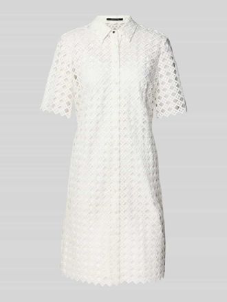 Comma Knielanges Hemdblusenkleid im semitransparenten Design