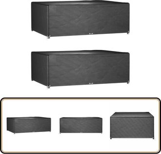 vidaXL Gartenm&ouml;bel-Abdeckungen 2 Stk. 12 &Ouml;sen 270x180x90 cm Rechteckig - Gartenm&ouml;belschutzh&uuml;lle - Rattanm&ouml;bel Abdecken - Wetterfeste Gartenabdeckung