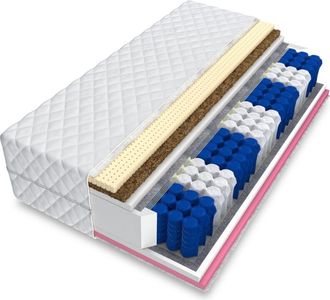 FDM Matratze live 7 Zonen 160x200 H3 latex kokos visco Memory Taschenfederkern 21cm