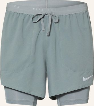 Nike 2-In-1-Laufshorts Stride grau