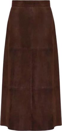 Max Mara Jupe midi - Femme - Jupes - Brun - Taille: 38 FR