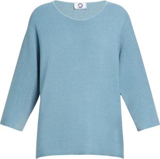 Marina Rinaldi Femme, Pulls, Bleu, Taille: 44 FR Tacito Knit