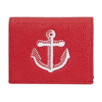 Thom Browne Leder Geldb&ouml;rsen & Kartenhalter - - Accessories - Damen - Rot - ONE SIZE