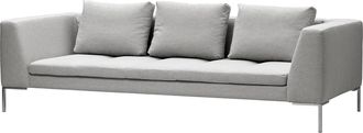 Studio Copenhagen home24 3-Sitzer Sofa Grau/Hellgrau Webstoff Saia 238 x 81 x 105cm Modern