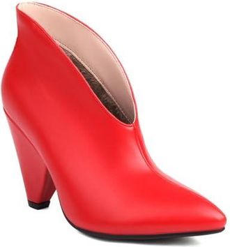 Generic Bottines &agrave; enfiler &agrave; bout pointu et &agrave; talons coniques pour femme - Pour lhiver, la mari&eacute;e, les f&ecirc;tes de mariage - Chaussures habill&eacute;es d&eacute;contract&eacute;es, 