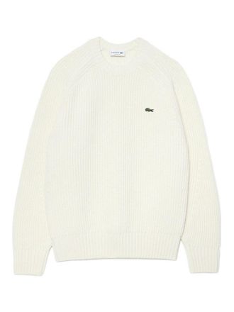 Lacoste Rundhalspullover - Wei&szlig;