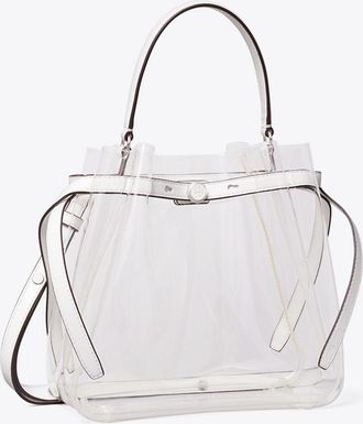 Tory Burch Damen Transparente Romy Bucket Bag