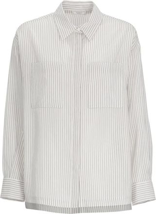 PESERICO Femme, Blouses et Chemises, Blanc, Taille: 42 FR Chemise &agrave; rayures