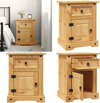 vidaXL Nachttisch im Mexiko-Stil Kiefer Massiv 53x39x66 cm - Nachttisch - Mexiko-Stil - Kiefernholz - Wohnzimmer - Schlafzimmer - Home & Living