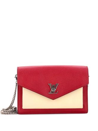 Louis Vuitton Mylockme Chain Pochette Leather clutch bag - Nude