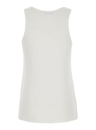 Max Mara Womens Sleeveless Top Pavido White Silk Tops