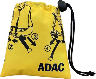 Bag to Life ADAC Haken Set, Exklusives B2L & ADAC Upcycling Produkt aus original Rettungsweste, Mobile W&auml;scheleine mit 8 Qualit&auml;stkarabinern