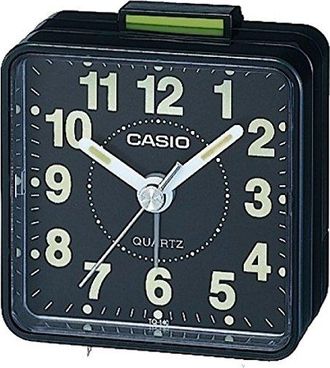 Casio TQ-140-1EF Réveil Quartz Analogique Alarme, Noir 60 x 30 x 60