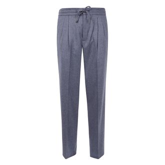 Brunello Cucinelli Wool Leisure Fit Hosen - - Trousers - Herren - Grau - S