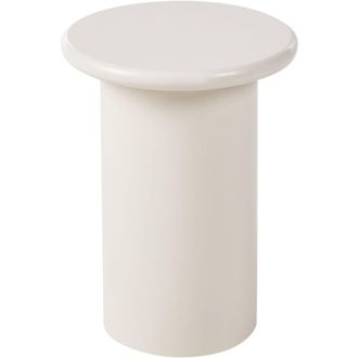 Beliani Table dAppoint Ronde Traditionnelle Design Scandinave MDF Blanc Campti