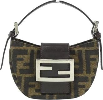 Fendi Sac Mini Pre-owned en Toile - Femme - Pre-owned - Brun - Taille: ONE Size