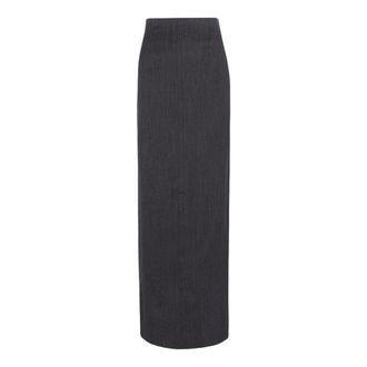 Cortana Maxi-Rock mit hohem Bund - - Skirts - Damen - Blau - L