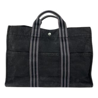Herm&egrave;s Pre-owned Vintage Canvas Tote - - Pre-owned - Damen - Schwarzk - ONE SIZE