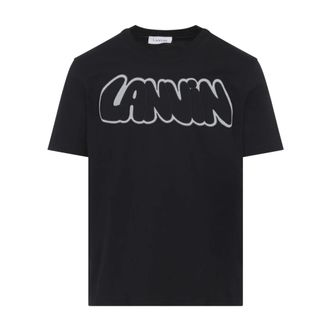 Lanvin Besticktes Baumwoll-T-Shirt - - Tops - Herren - Schwarzk - M