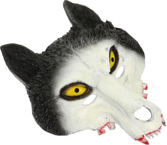 Valiclud Halloween Wolf Maske PU Tiermaske für Cosplay Halloween und Kostümpartys Leichte Bequeme Maske für Maskeraden und Bühnenauftritte Gruselige und Dekora