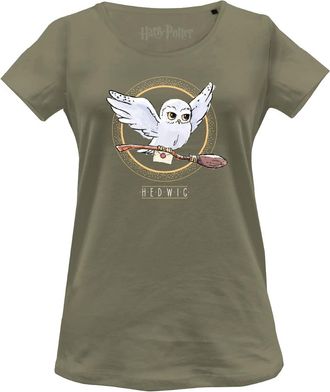 Harry Potter Damen T-Shirt, Khaki, M