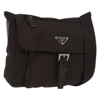 Prada Sac bandouli&egrave;re vintage en nylon Pre-owned - Femme - Pre-owned - Brun - Taille: ONE Size