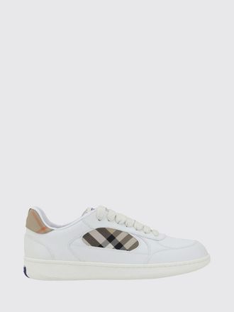 Burberry Baskets Terrace en cuir de veau avec empi&egrave;cements Vintage Check
