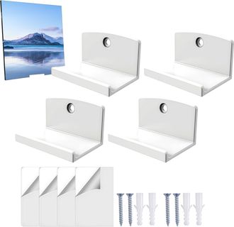 Generic Schallplattenregal - Schallplatten-Ausstellungsregal, Wand-Rekordhalter, 4-teiliges Acryl-, Modern, F&uuml;r Alben, Bilder, Comics, Sammlerst&uuml;cke, Kinder-B