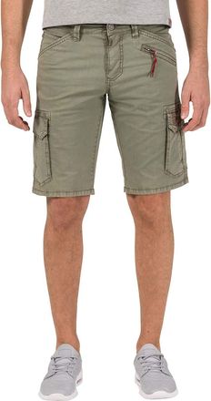 Timezone Herren Regular RykerTZ Shorts, Grün (Washed kaki 4055), W29