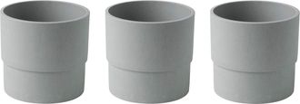 IKEA NYPON Blumentopf für drinnen und draußen, Kunststoff, 12 cm, Grau, 3 Stück