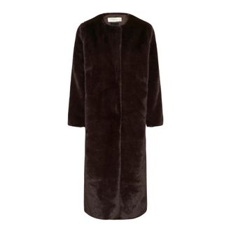 Inwear Jacke aus Kunstpelz & Lammfellimitat - - Jackets - Damen - Braun - XL