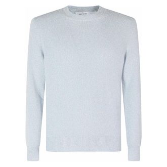 Gran Sasso Maglia Gcollo Cot Mouline - - Knitwear - Herren - Blau - 2XL