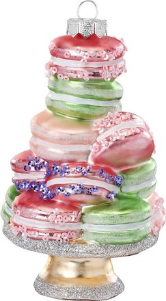 Magic Bodyfashion Christbaumschmuck Weihnachtskugeln Figuren Glas mundgeblasen Weihnachtskugeln Weihnachtsschmuck Baumkugeln Baumschmuck Auswahl: Macaronturm 14.5cm