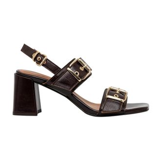 Billi Bi Sandal mit Blockabsatz und Schnallen-Detail - - Shoes - Damen - Braun - 37 EU
