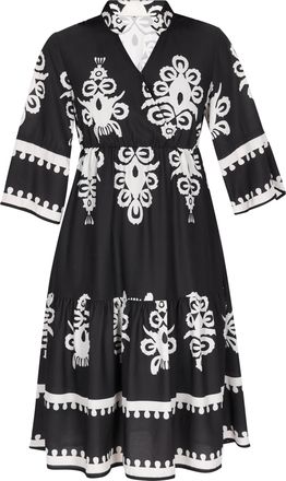 Faina Kleid Frauen schwarz-beige