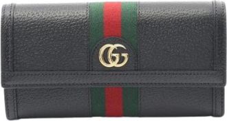 Gucci unisex, Pre-owned, Noir, Taille: ONE Size Portefeuille en cuir vintage Pre-owned