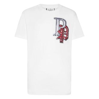 Philipp Plein T-Shirt Rundhals Skull - - Tops - Herren - Wei&szlig; - 4XL