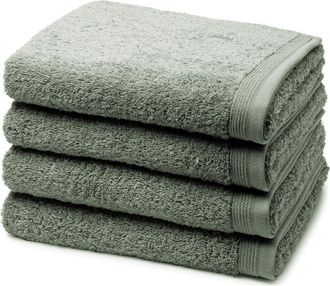 Möve 4 teiliges Frottier-Set - Superwuschel (4 X Handtuch im Set) - 520 g/m2 - Baumwolle - Walkfrottee - saugstark - weich und flauschig - Tea